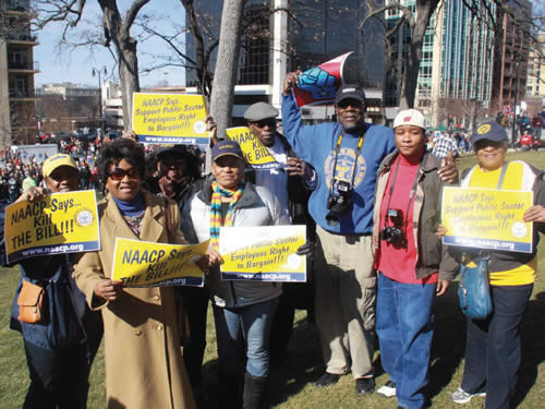 Thousands of protesters travelled to Madison for the anniversary of ...
