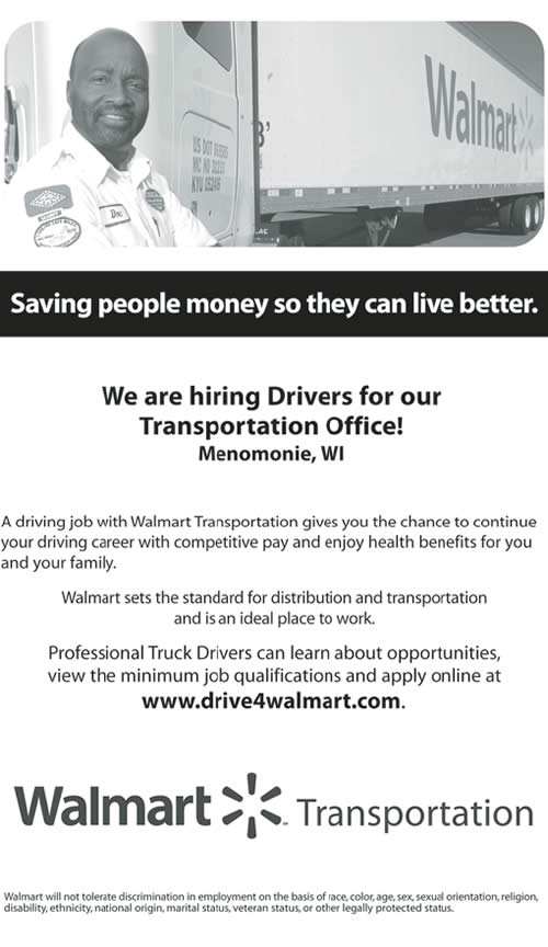 Positions Open: Professional Truck Drivers at Walmart Transportation ...