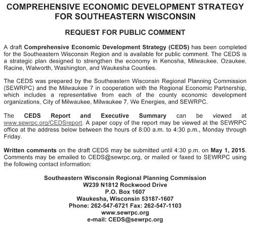 Comprehensive Economic Development Strategy for Southeastern Wisconsin ...