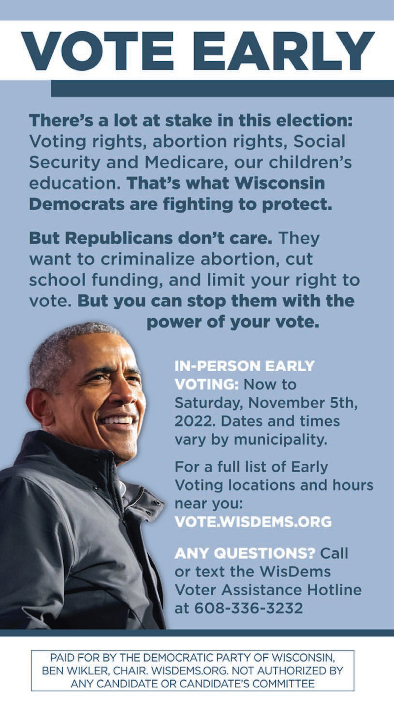 In-Person Early Voting Now Until Saturday November 5 - Milwaukee ...