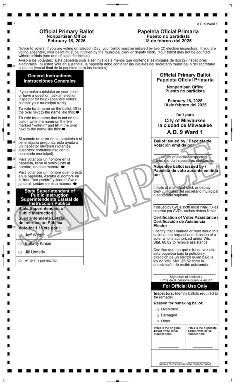 Notice of Spring and Special Primary and Sample Ballots February 18 ...